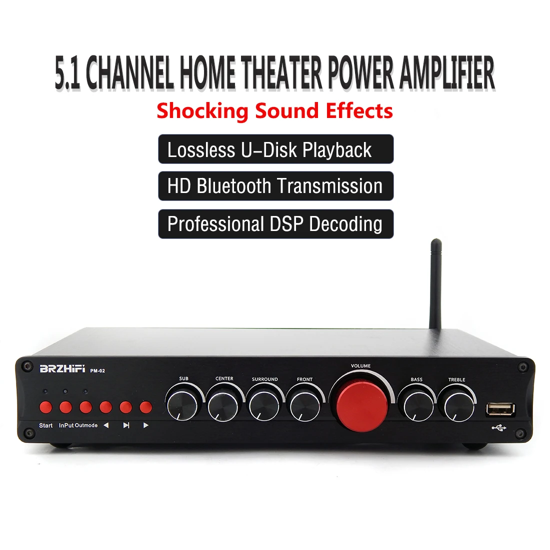Bluetooth Amplifier 5.1 Channel | 5.1 Bluetooth Digital Amplifier ...