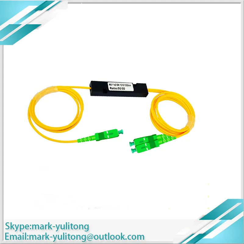 10pcs FTTH SC APC 1X2 PLC Singlemode Fiber Optical splitter optical ...