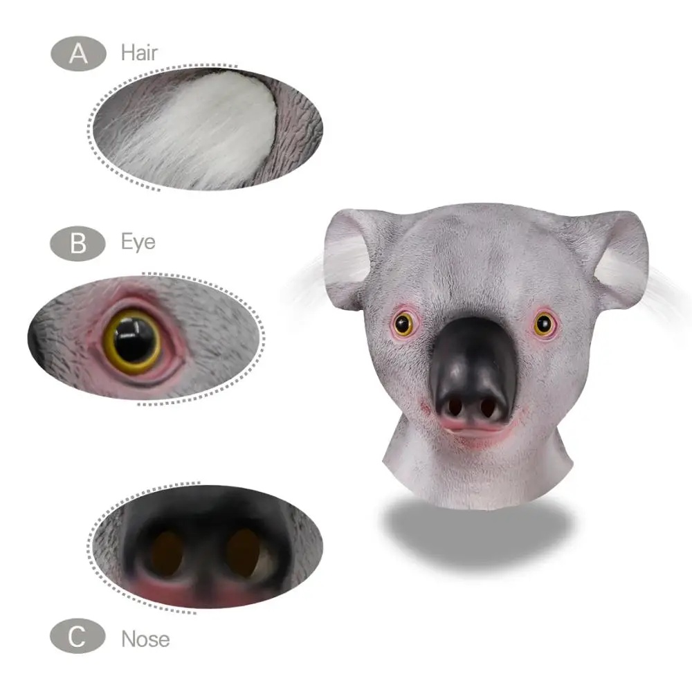 Halloween Cute Koala Cosplay Animal Mask - AllCosplay.com