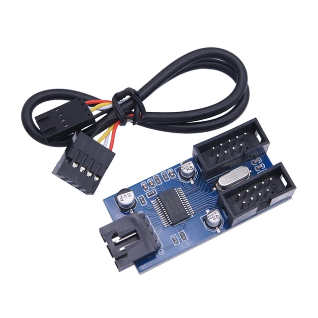 Motherboard 9Pin USB Header 9 Pin Connector Port Splitter 1 to 2/4 ...