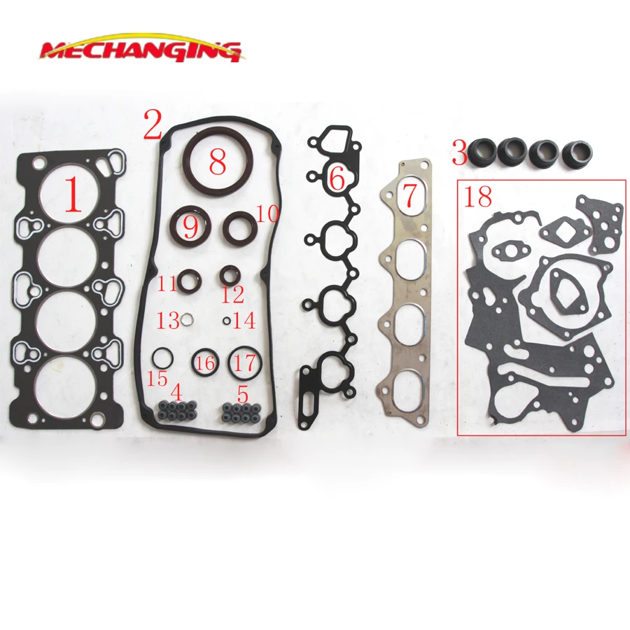 미쓰비시 L200 L300 L400 4G63 SOHC V31 16V 자동차 엔진 가스켓 세트 전체 가스켓 세트 MD972933 ...