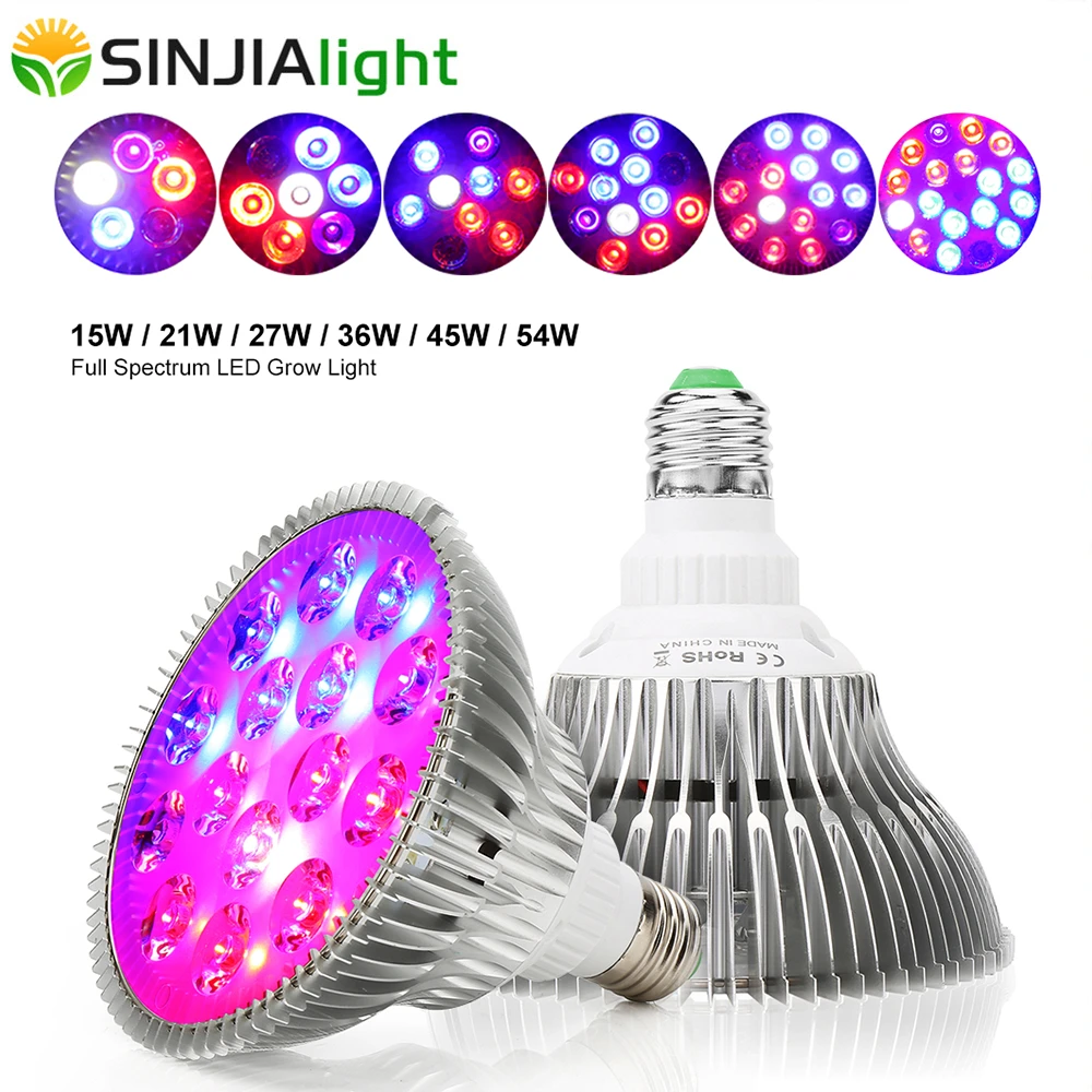 Led Grow Light Compatible With Full Spectrum E27 6pcs 【SALE／76%OFF】