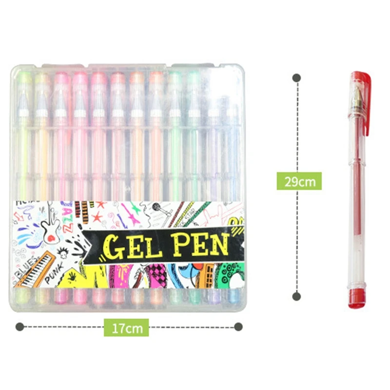 60 Colors Gel Pens Set Refills Gel Ink Pen Metallic Pastel Neon Glitter ...
