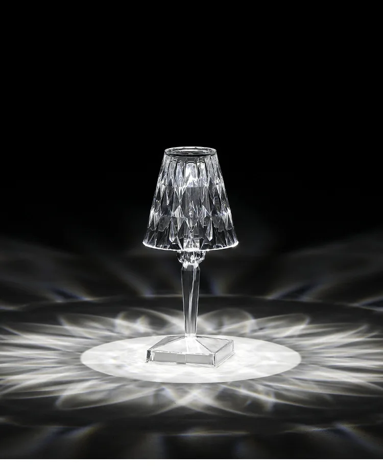 Diamond Table Lamp For Bedroom Bedside Dining Room Nightstand Art Deco ...