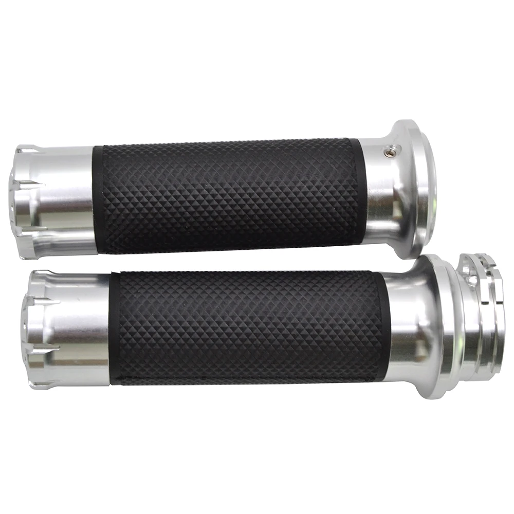 Motorcycle CNC Aluminum None Slip Gel Rubber 1'' 25 MM Handlebar Cross ...