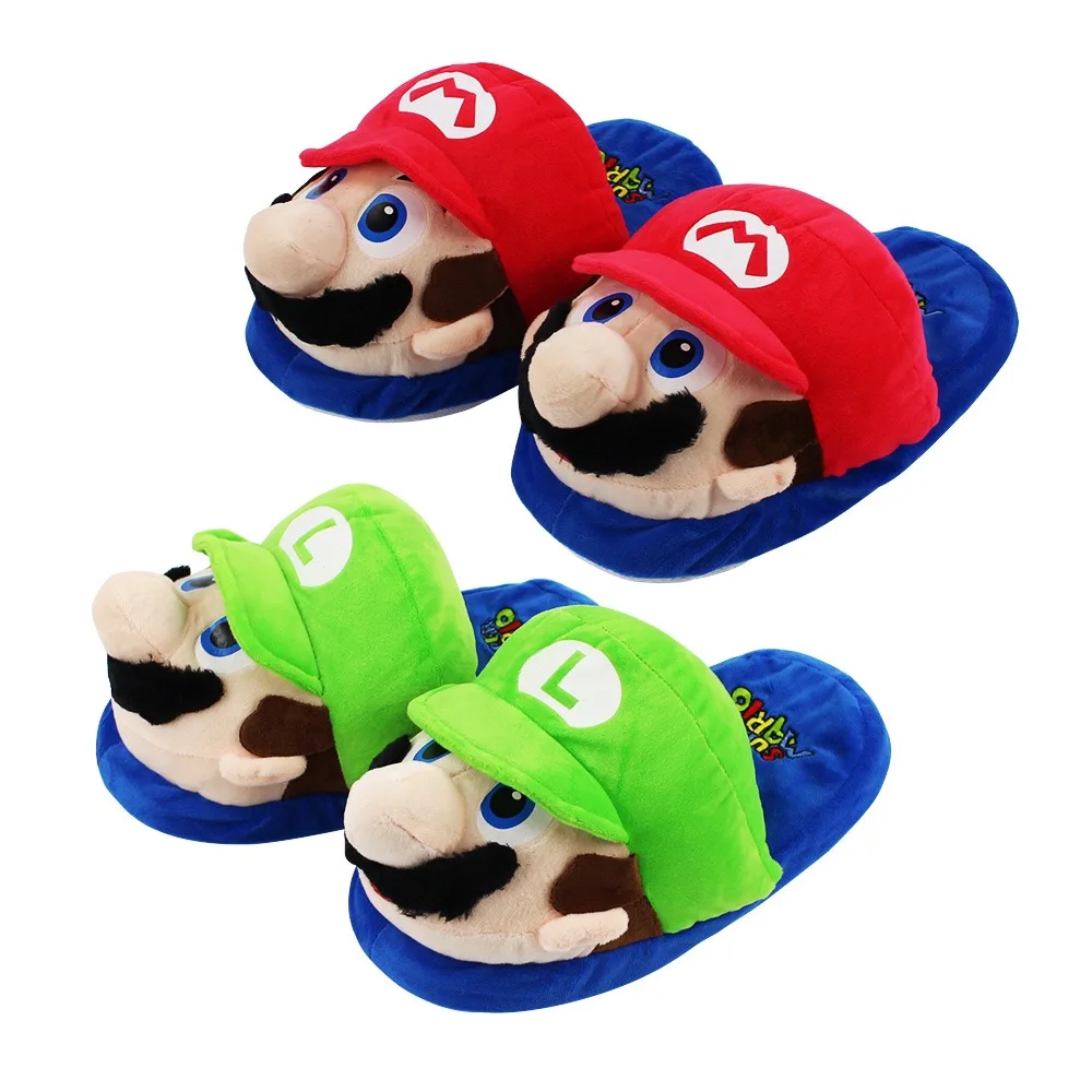 Mario Luigi Doll Indoor Plush Slippers - KawaiiMerch.com