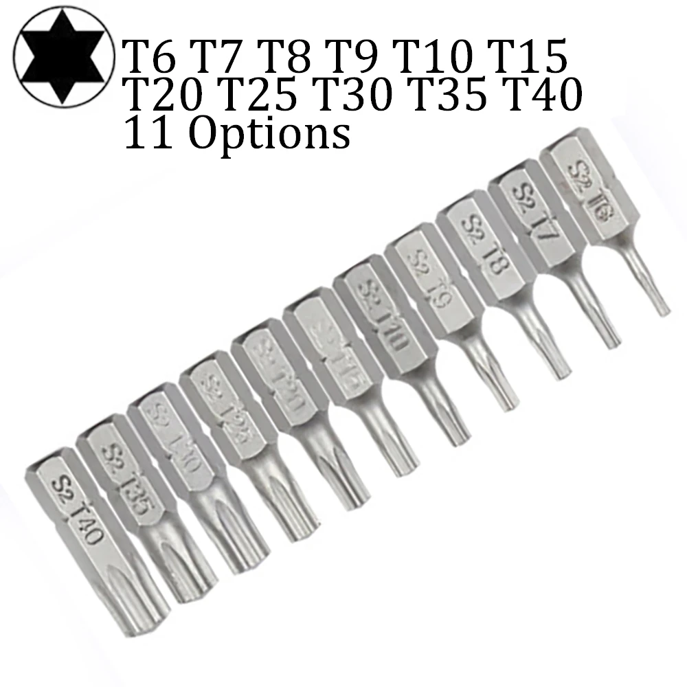 10pcs Torx Screwdriver Bit Set 1/4 Hex Shank Star T6 T7 T8 T10 T15 T20 ...