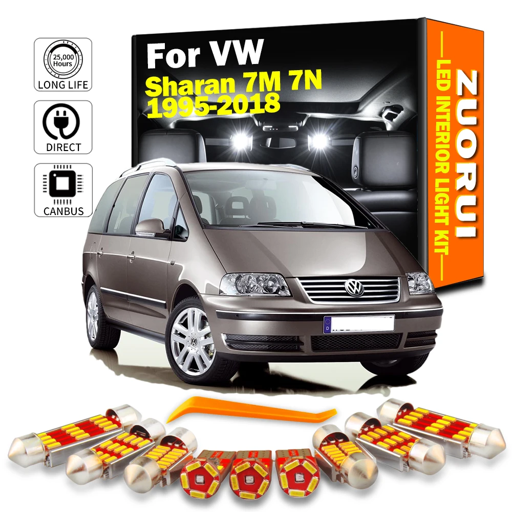 ZUORUI Canbus For Volkswagen VW Sharan 7M 7N 1995-2018 LED Interior Map ...