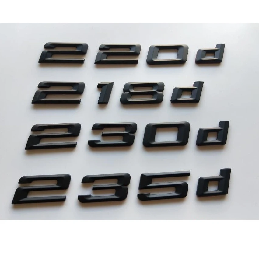Automotive Gloss Black " 218 d " Number Trunk Letters Emblem Badge ...