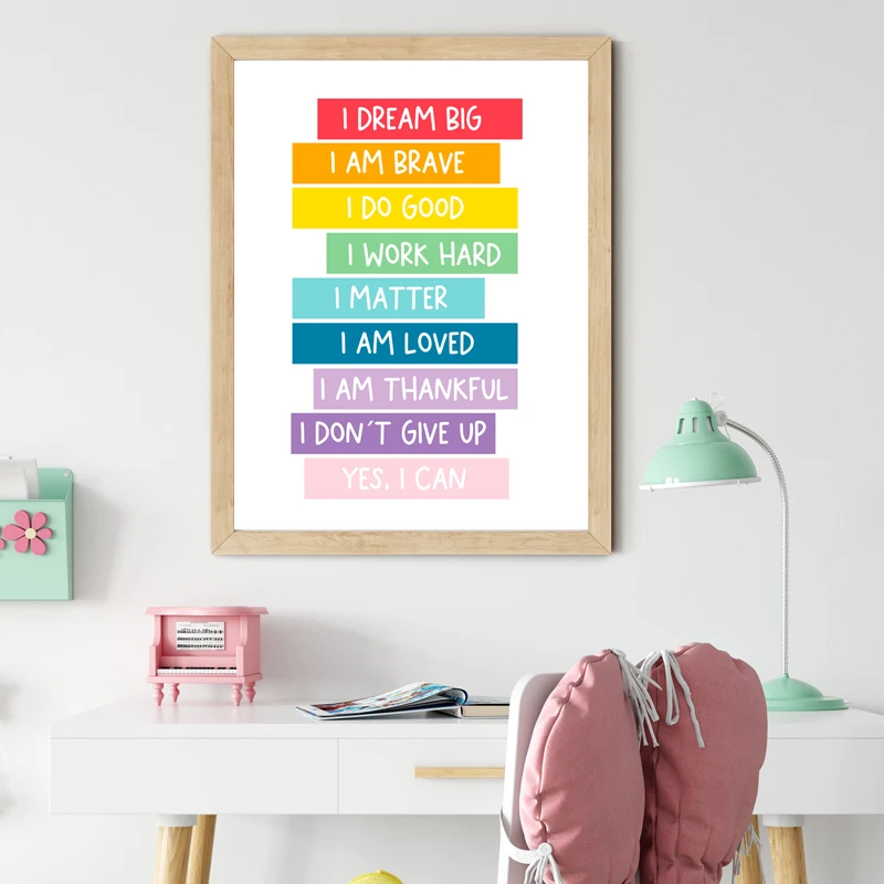 Prints Personalized Name Affirmation Print Kids Daily Positive ...