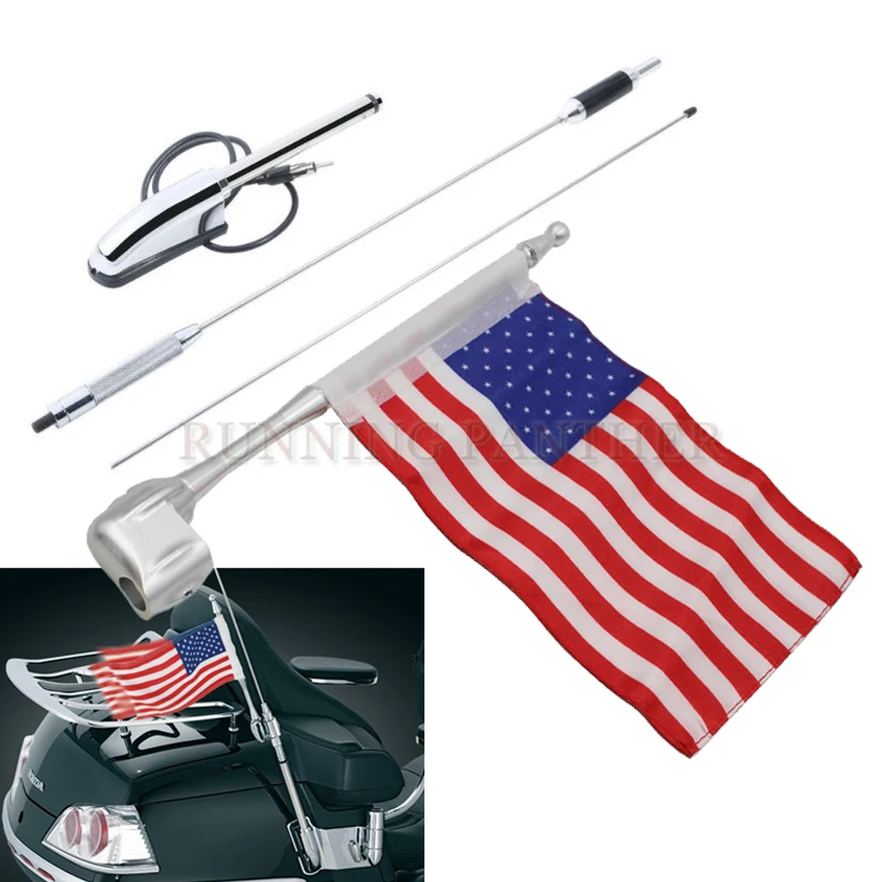 Motorcycle Radio Antenna Comfort Navi with flag for Honda 2006 - 2016 ...