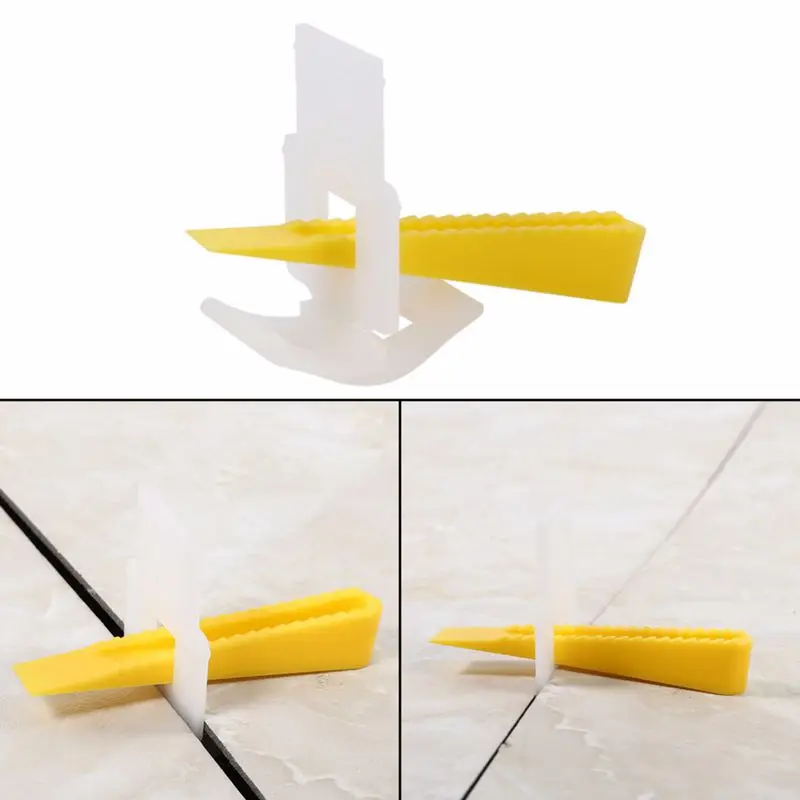 500 Clips + 200 Wedges Floor Wall Tile Leveler Spacers Flat Leveling ...