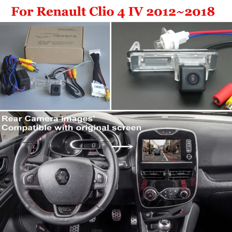 Caméra de recul de voiture pour Renault Clio 4 IV, 2012 ~ 2020, 24 ...