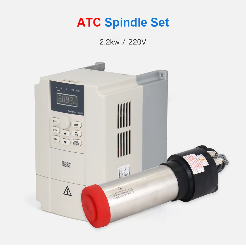 2.2KW ATC Spindle 3HP ISO20 24000RPM AC220V 800Hz 80mm Automatic Tool ...