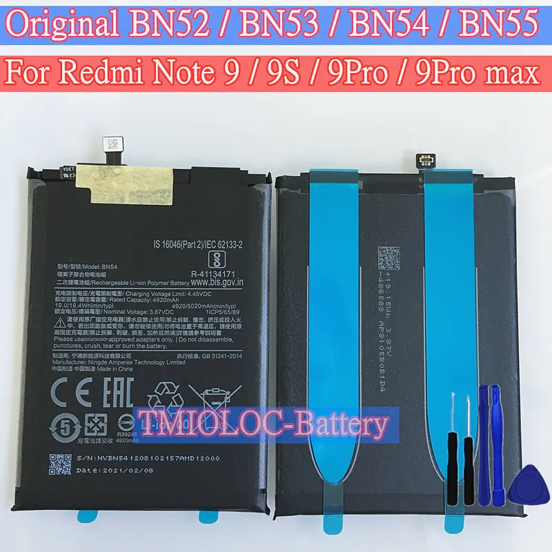 Bater-a-BN52-BN53-BN54-BN55-Original-para-Xiaomi-Redmi-Note-9-9s-9pro ...