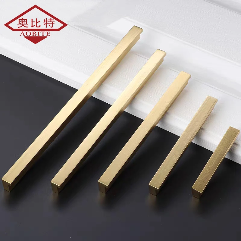 Aobite American Style Gold Cabinet Handles Aluminum Alloy Kitchen ...