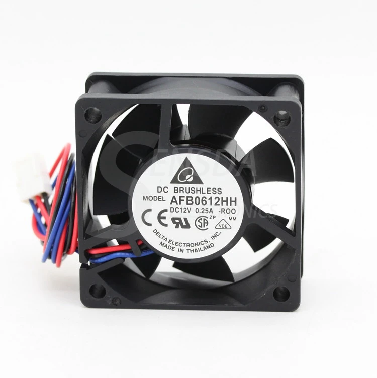 Delta 6025 60mm 6cm DC 12V 0.25A 3wire AFB0612HH-R00 Server Inverter A ...