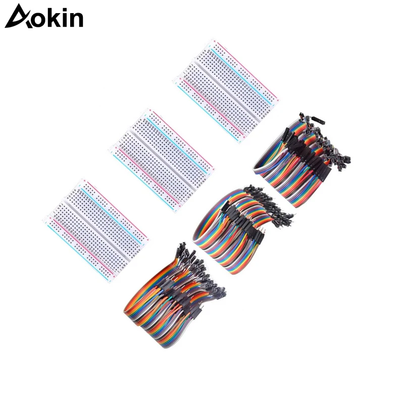 3 Pcs 400 Tie/pin/points Solderless Breadboard/pcb Board For Arduino ...
