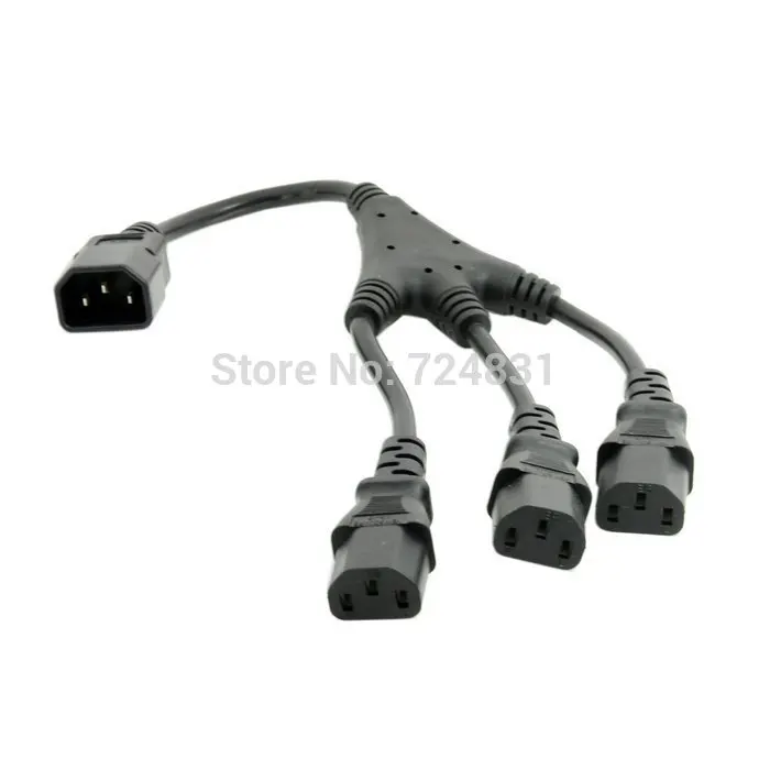 CYDZ IEC C14 Male to 3 Three C13 Female Y Type Splitter Extension Cable ...