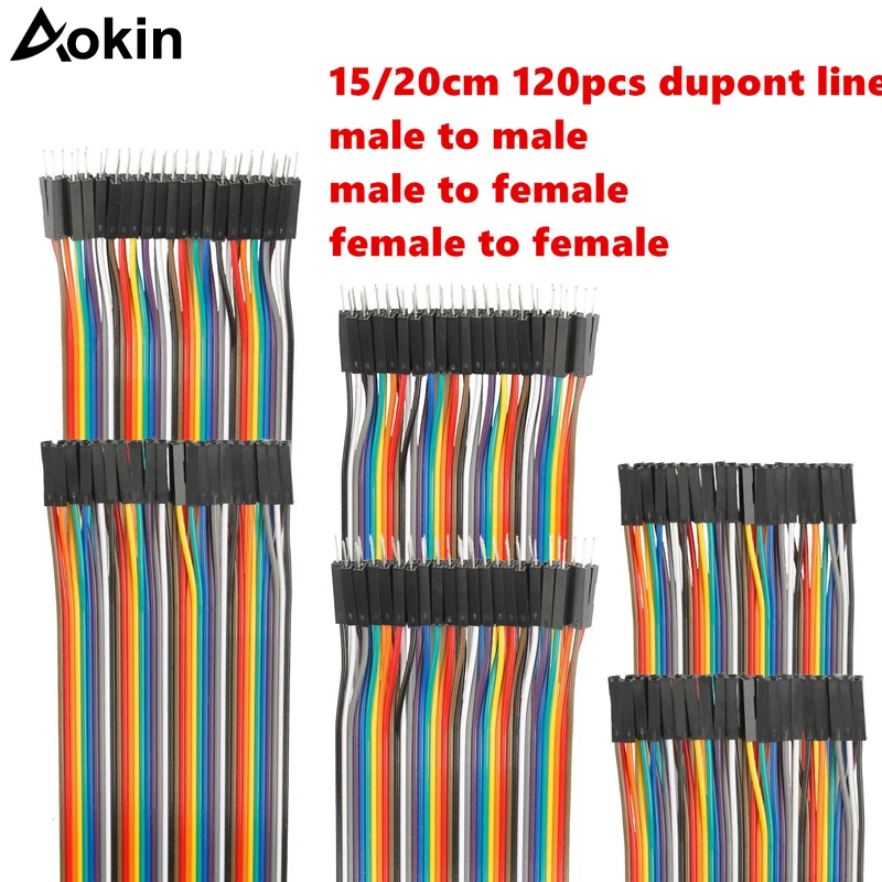 Cables de puente Dupont de placa de pruebas, 40 Uds., Cables de cinta ...