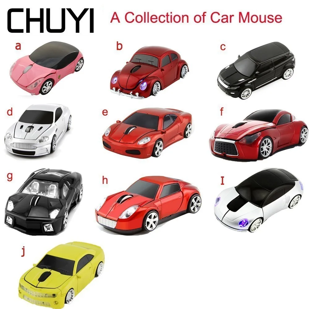 Wireless 2.4g Car Mouse Usb Optical Sports Car Design Mause A ...