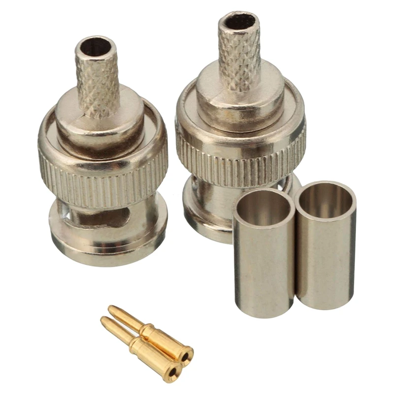 10 Sets 3-Piece BNC Male RG58 Plug Crimp Connectors - buy at the price ...