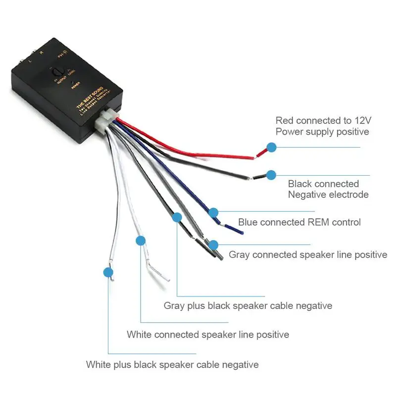 Diagram of car amplifier installation to inverter