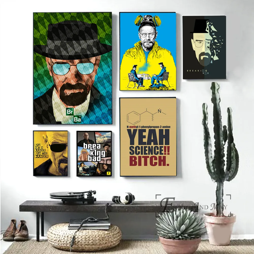 Breaking Bad Action Figure Canvas Printed Painting Wall Pictures Home ...