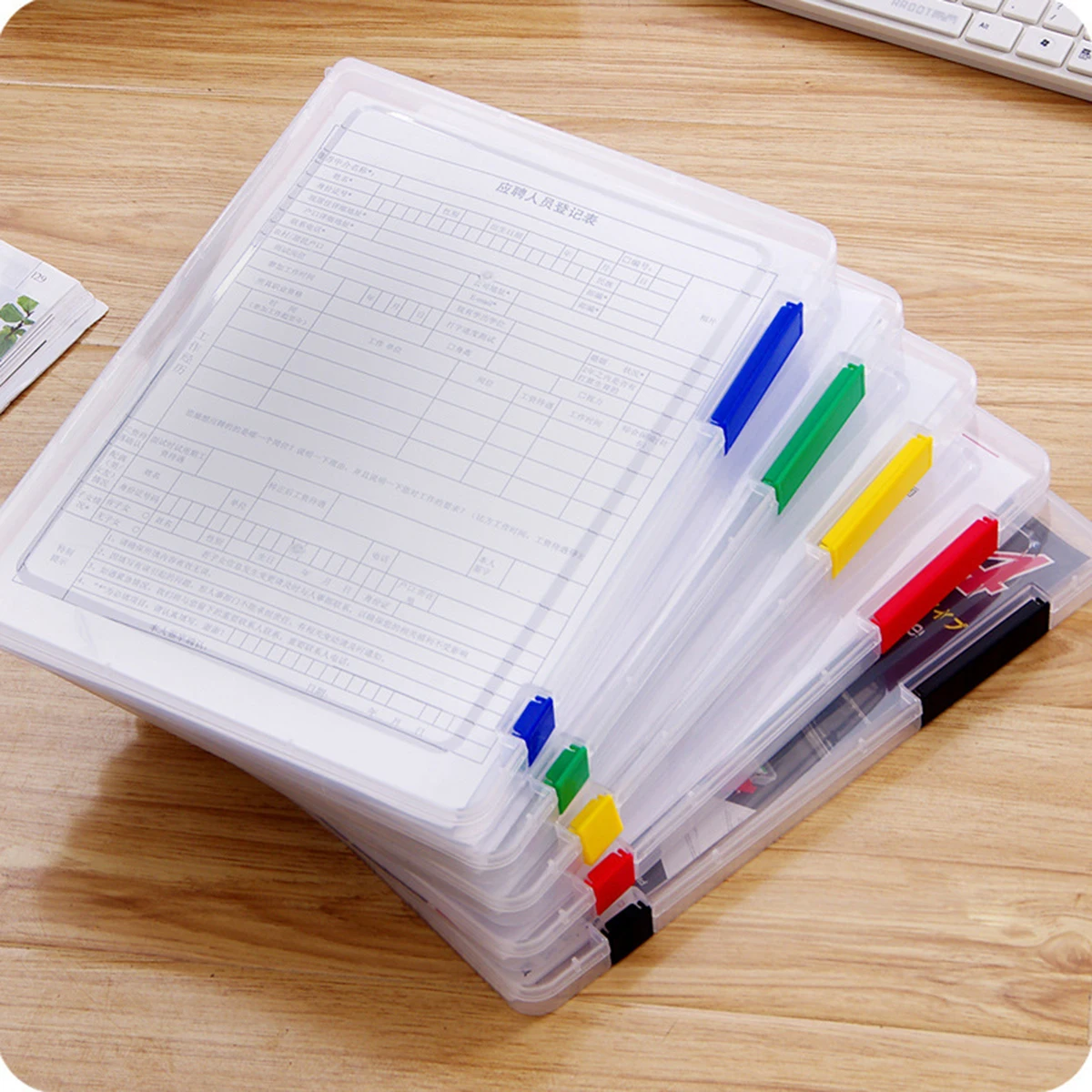 JX LCLYL New A4 Plastic Files Document Case Storage Box Holder JX LCLYL New A4 Plastic Files Document Case Storage Box Holder
