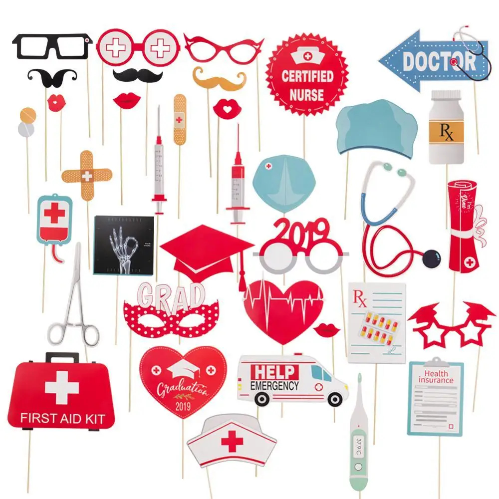 Doctor Nurse Photo Booth Props Graduation Party Decor Congrats Grad ...