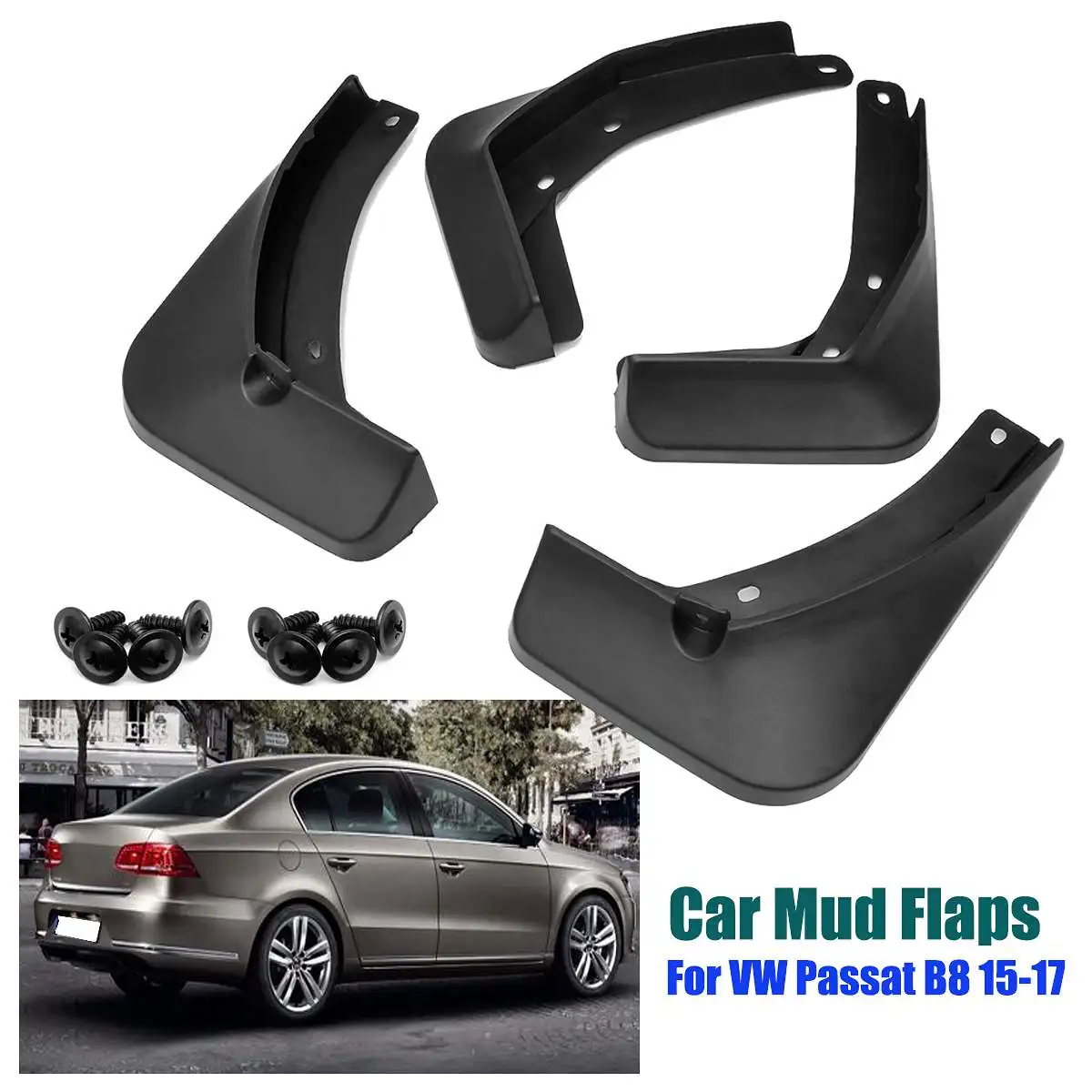 Set Molded Mud Flaps For Volkswagen VW Passat B8 3G 2015 2016 2017 ...