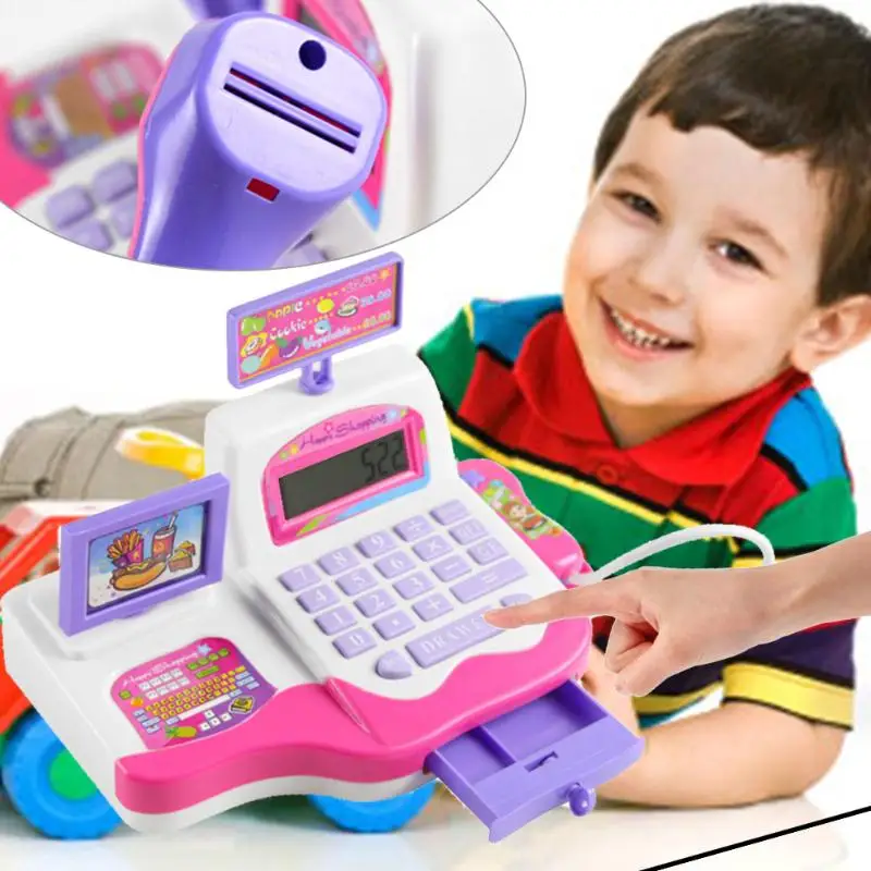 Mini Simulated Supermarket Checkout Counter Role Play Cashier Cash ...