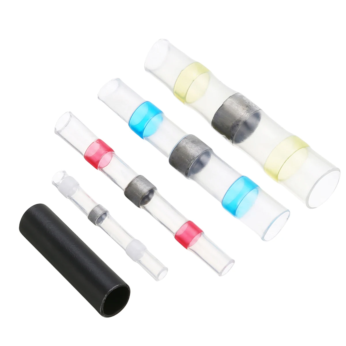 250pcs Mixed Set Heat Shrink Wire Connectors Solder Sleeves Waterproof ...