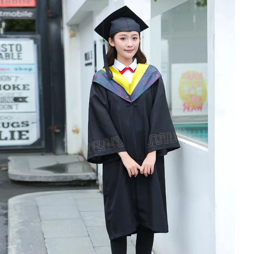University School Student Uniform Clothing Set Graduate Gown+cap ...