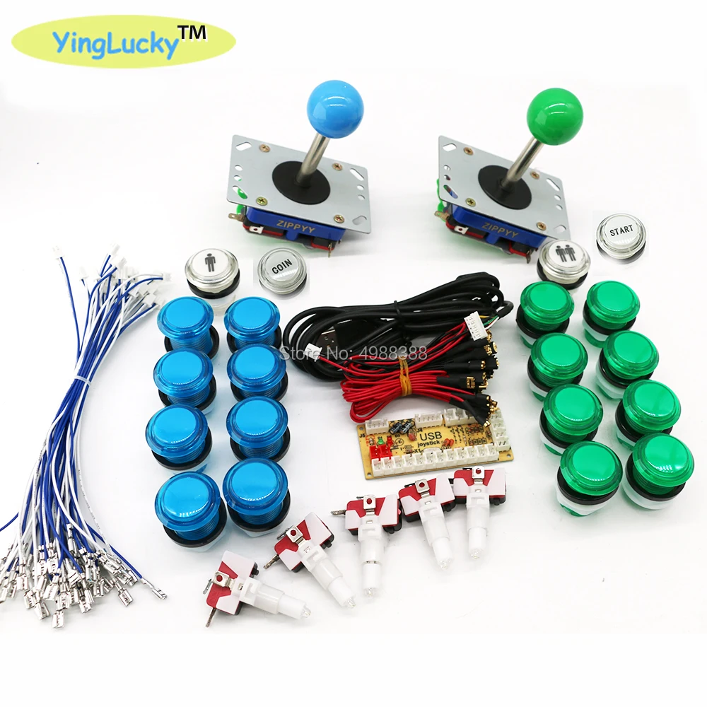 Zero Delay Arcade DIY kit for 5V led push sanwa button ZIPPY Joystick 1 ...