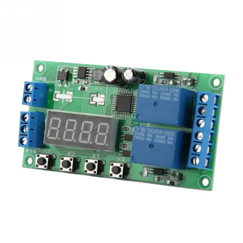 YF 7 Dual Channel Delay Relay Multifunctional Pulse Trigger Cycle Timer ...