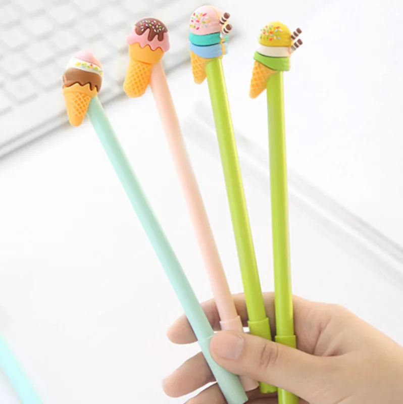 Lovely Sweets Ice Cream Gel Ink Pen Cute Cartoon Ice cream Cone 0.38mm ...