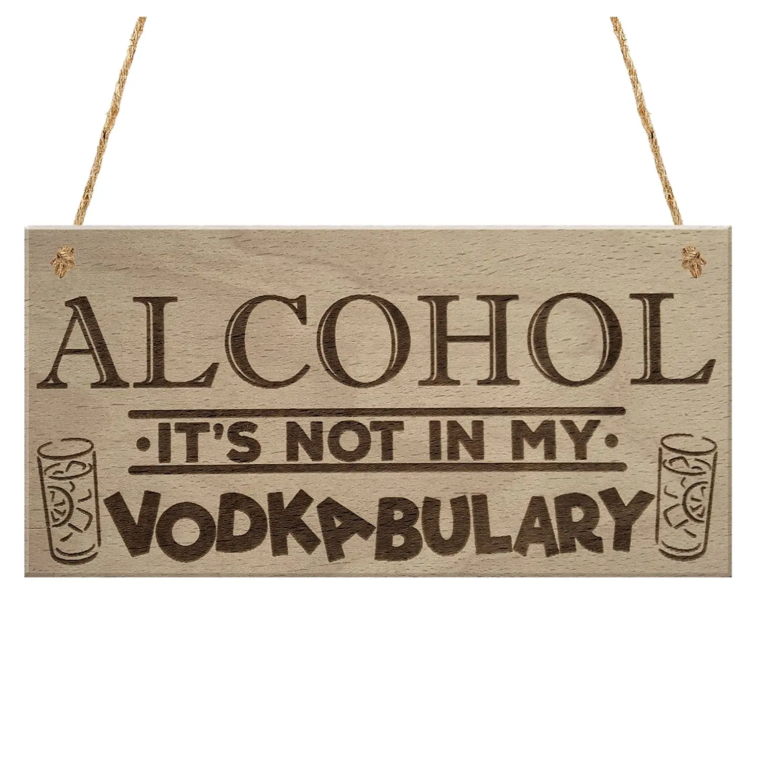 Alcohol Vodkabulary Funny Drink Vodka Friendship Gift Hanging Plaque ...