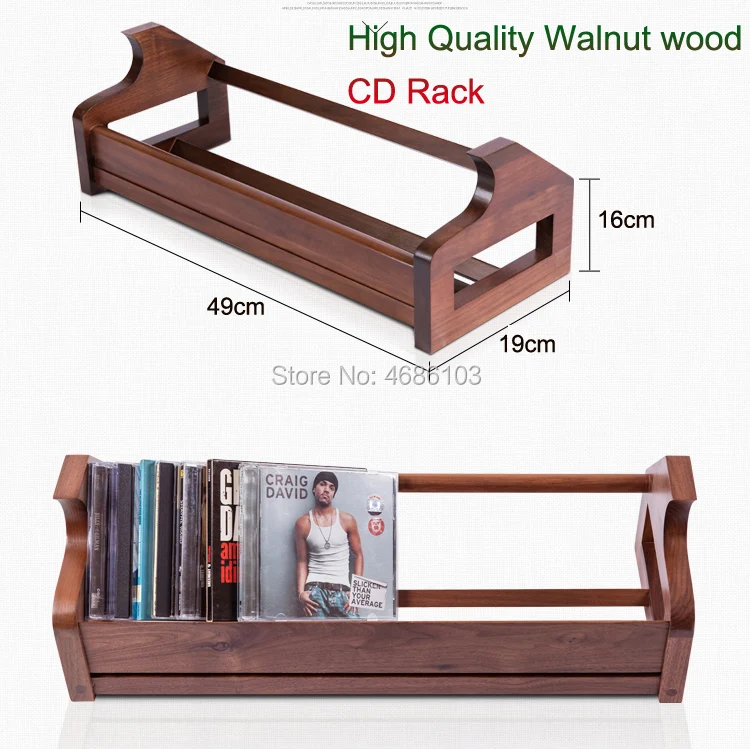 High-end Cd Rack Walnut Wood Cd Box Retro Style Cd Storage Rack Caja Cd ...