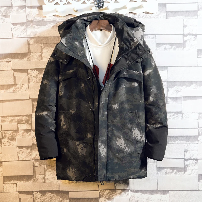 Winter Jacket Men Warm Padded Fashion Camo Coat Man Casual Loose