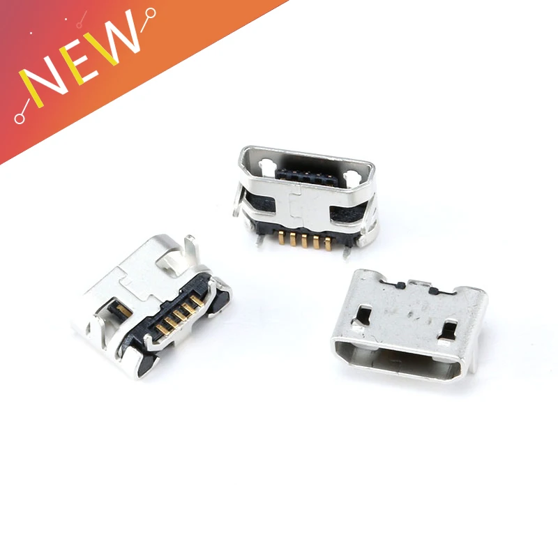 Conector Micro USB de 5 pines, toma de carga hembra, 20 Uds.|Conectores ...