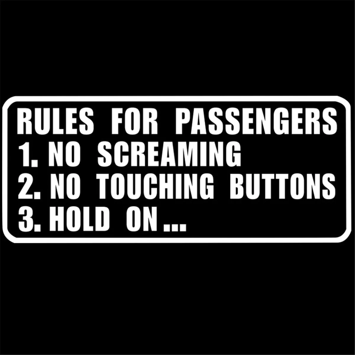 Rules For Passengers Sticker Decal Funny For Race Drift Car Jdm Lowered ...