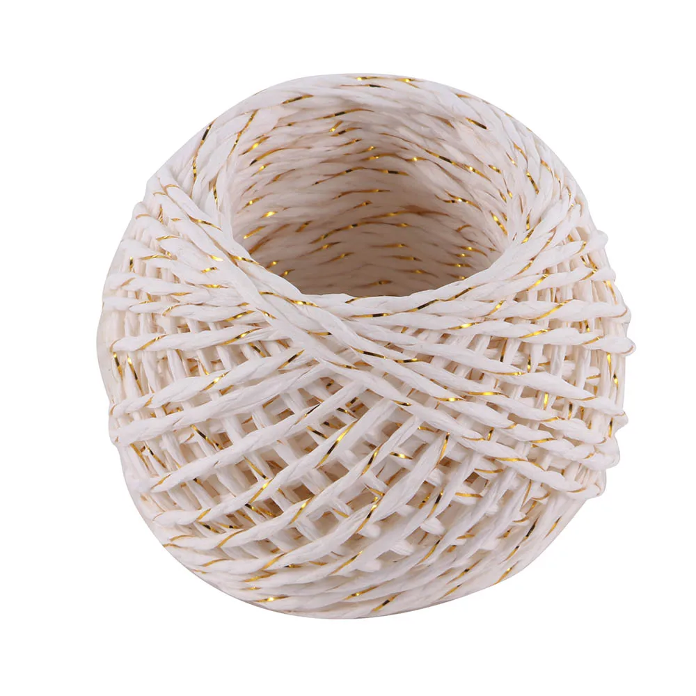 1roll 20m Natural Paper Rope Gift Box String Rope Floral Craft Wedding ...
