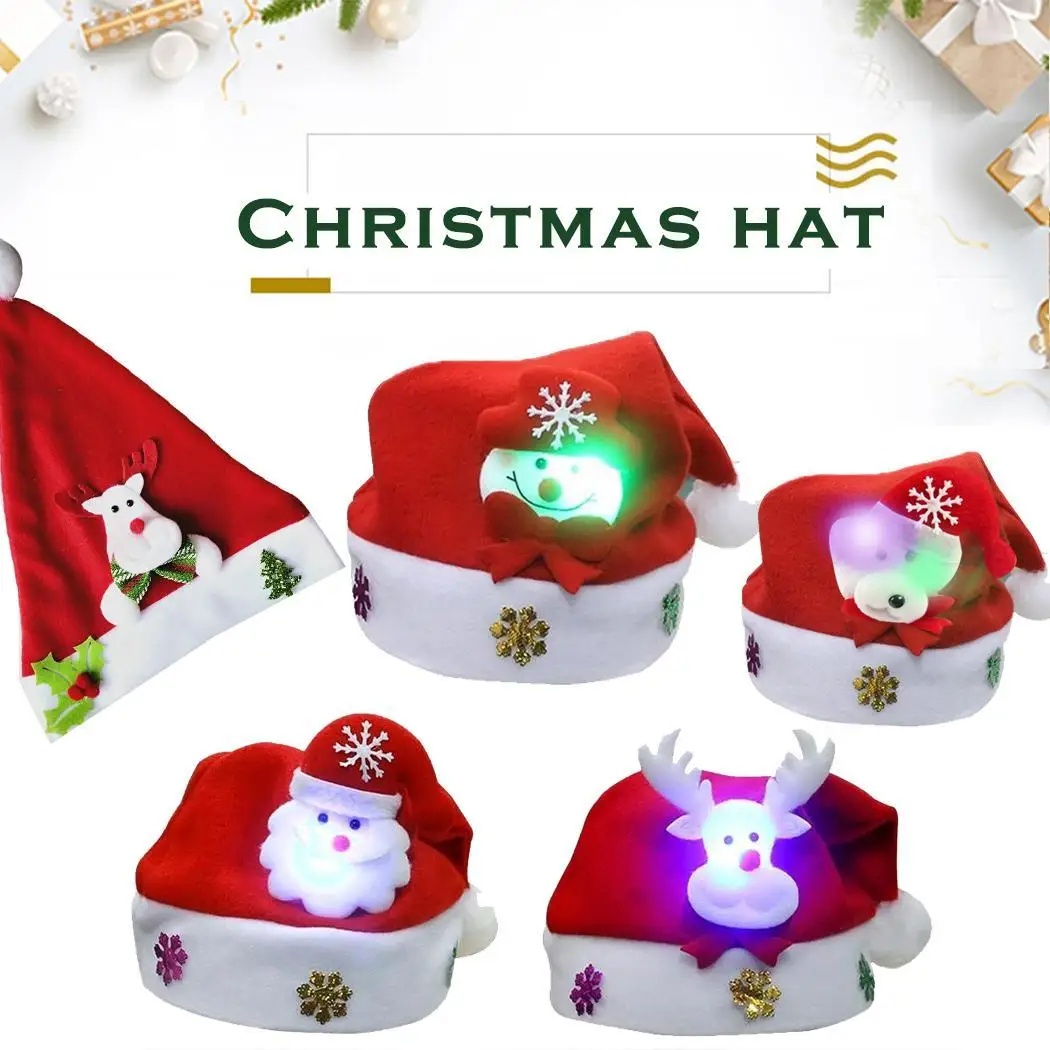 Home Light Super Christmas Cap LED Kid Hat Decoration Christmas Gift ...