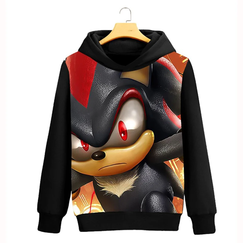 Cartoon Super Sonic Shadow 3D Printed Hoodies Women Men Casual Pullover ...