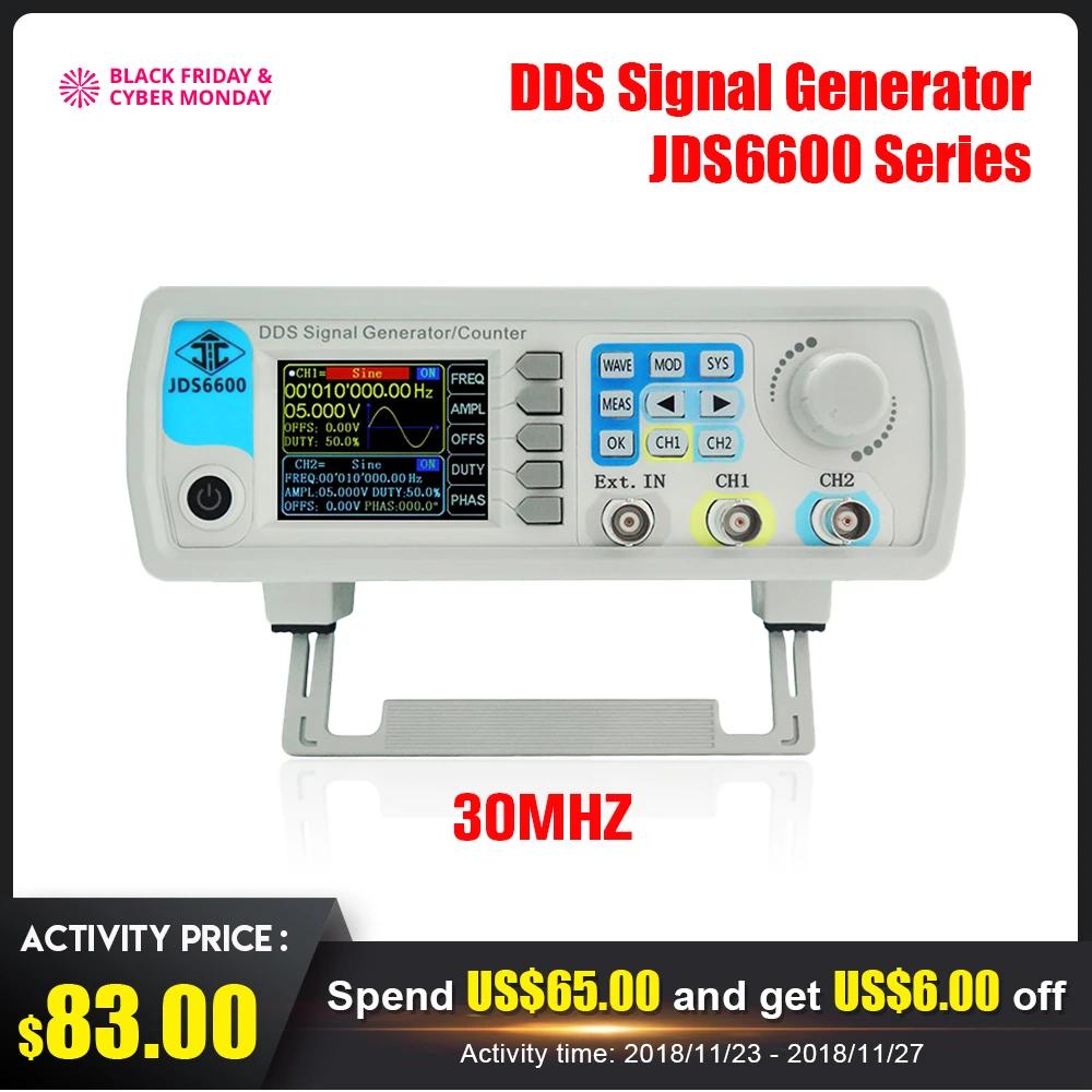 Rd Jds6600 30mhz Digital Control Dual-channel Dds Function Signal ...