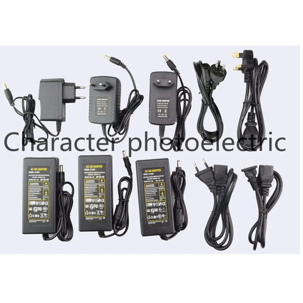 100 240V AC to DC Power Supply Charger Transformer Adapter 12V 1A 2A 3A ...