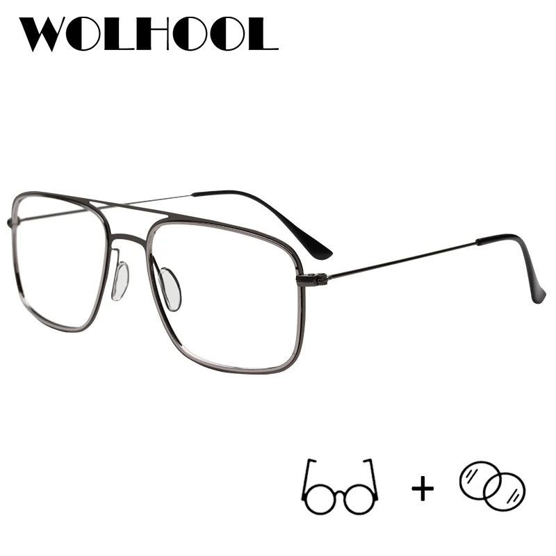 Classic Alloy Metal Square Glasses Frame Eyeglasses Men Anti Blue 2019 ...