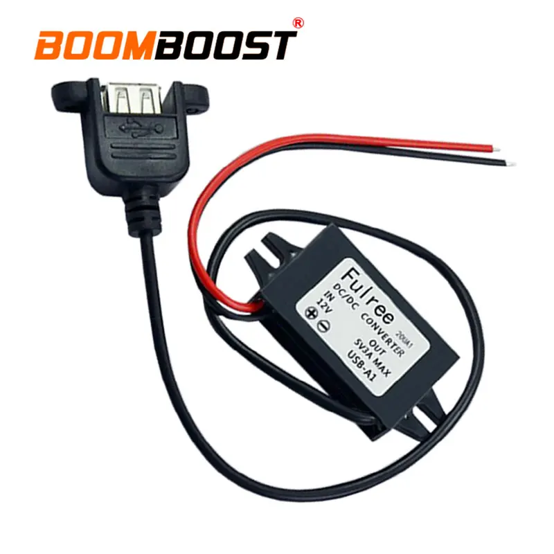 Single USB Output Power Adapter DC 12V To 5V Converter Module 3A 15W ...