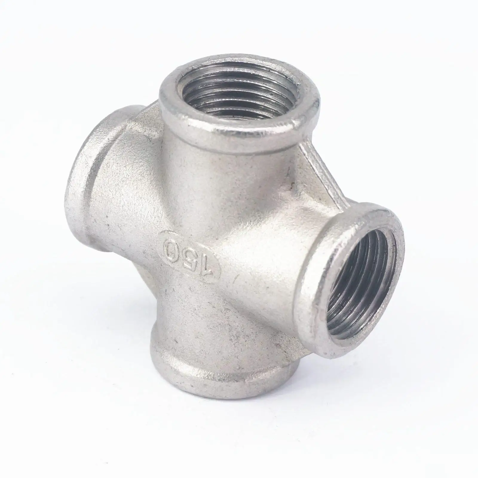 1 2 BSP Female 304 Stainless Steel Cross 4 Way Connector Pipe Fitting 1-2-bsp-female-304-stainless-steel-cross-4-way-connector-pipe-fitting